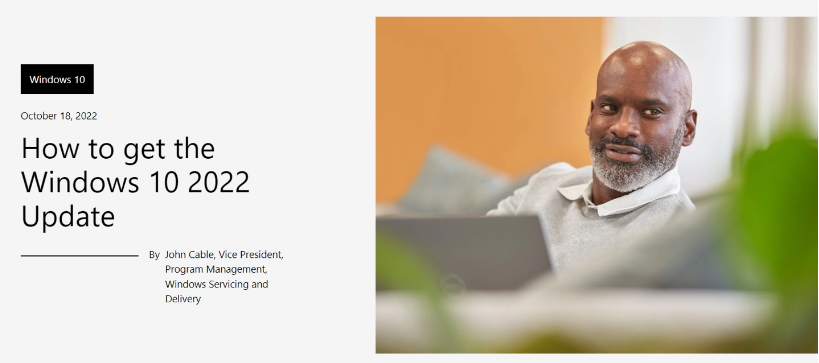 微软 Win10 22H2 发布，今日起可手动检查更新下载-纯净之家